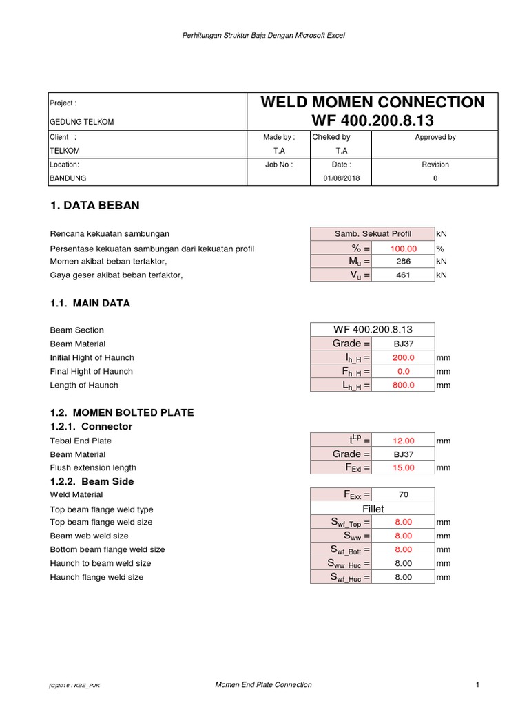 BCF Type Local WF 400 (Full Weld) | PDF | Beam (Structure) | Materials ...