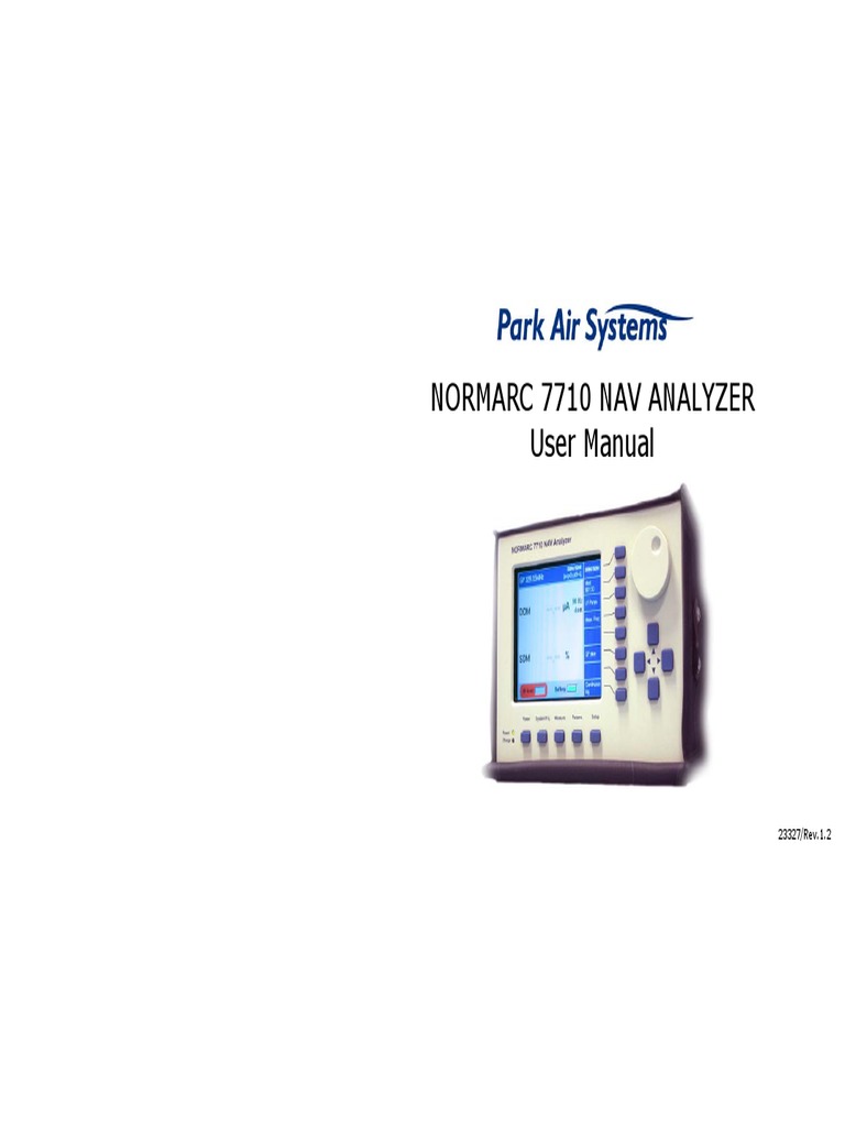 Normarc 7710 Nav Analyzer User Manual | PDF | Electronics | Electrical ...