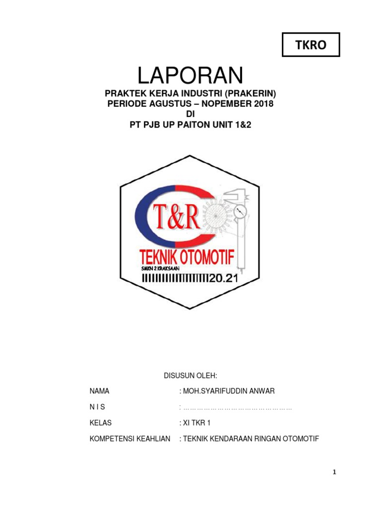 FORMAT-LAPORAN-PRAKERIN-2018-CONTOH-1.docx..bak Edit | PDF