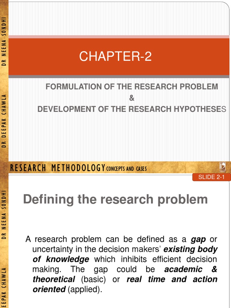 Ch. 2 - Formulation of The Research Problem | PDF | Hypothesis ...