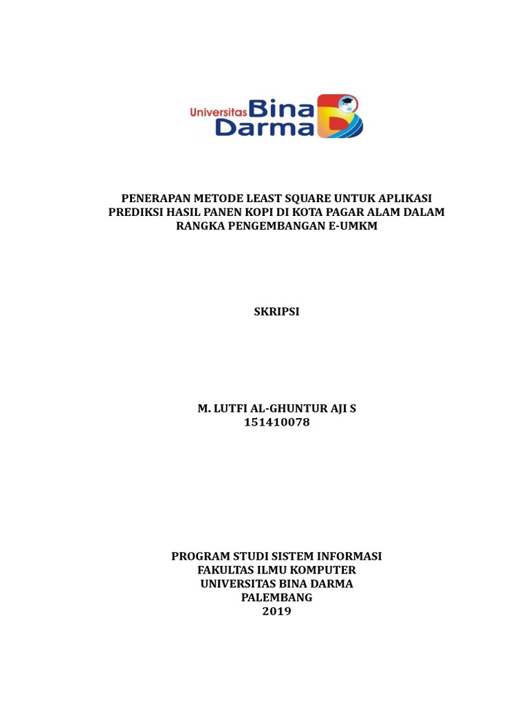 Contoh Cover Skripsi | PDF
