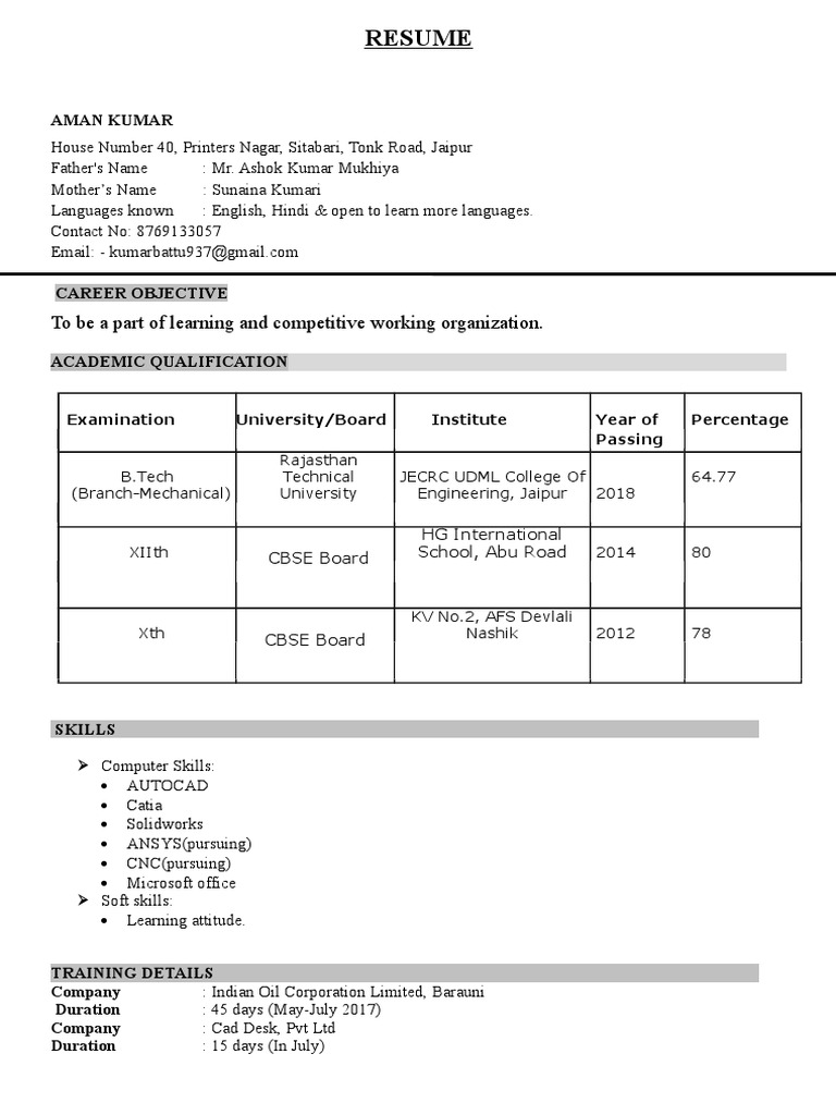 Aman Resume | PDF