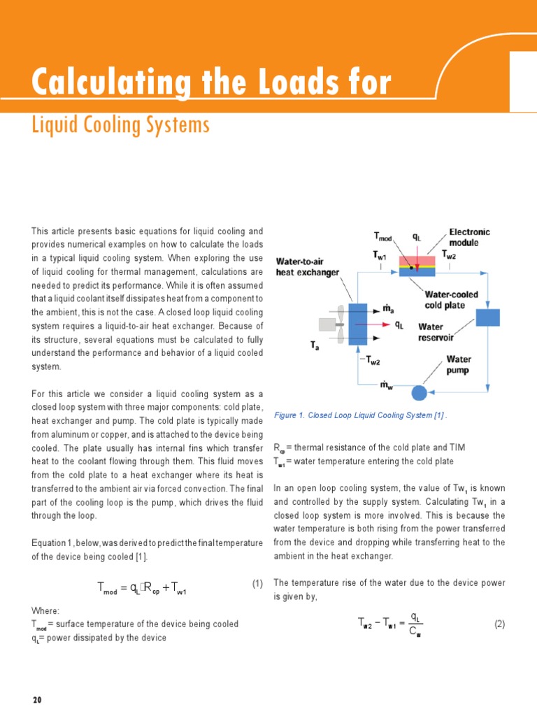 Qpedia Jun09 Calculating The Loads For Liquid Cooling Systems6 | PDF ...