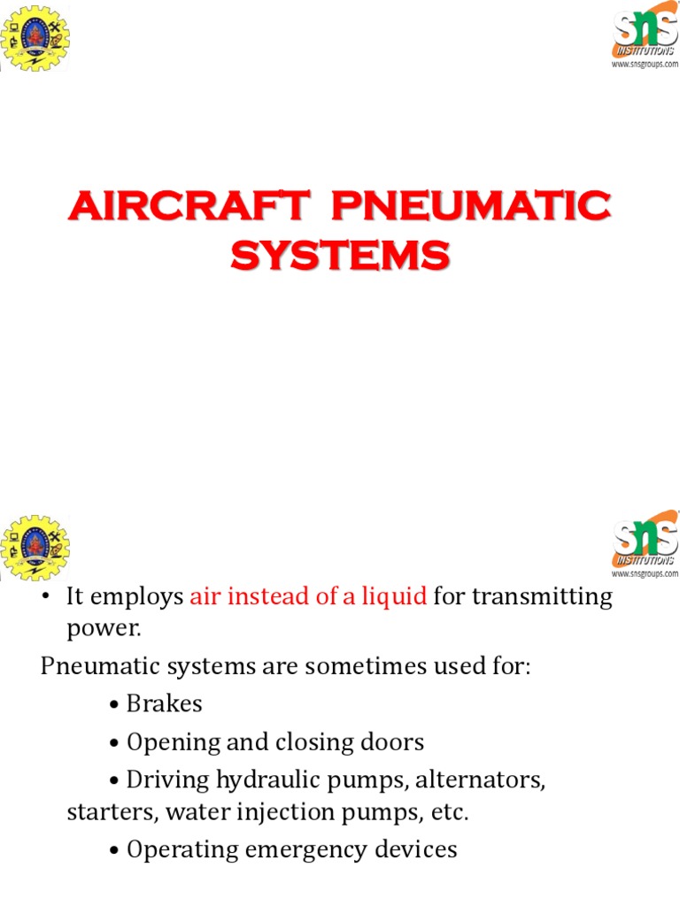 Overview of Aircraft Pneumatic Systems | PDF | Pneumatics | Valve