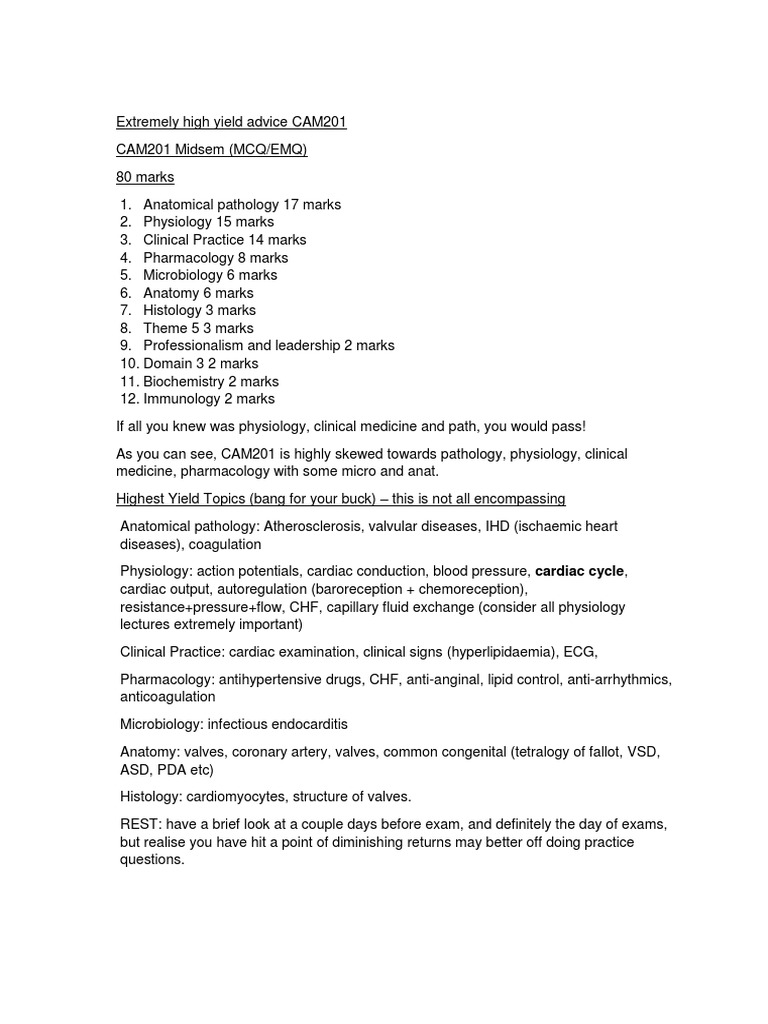 Cam201 Midsem Mark Breakdowns | PDF
