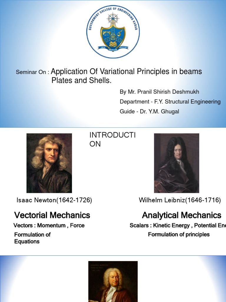 Application of Variational Principles in Beams Plates and Shells | PDF ...