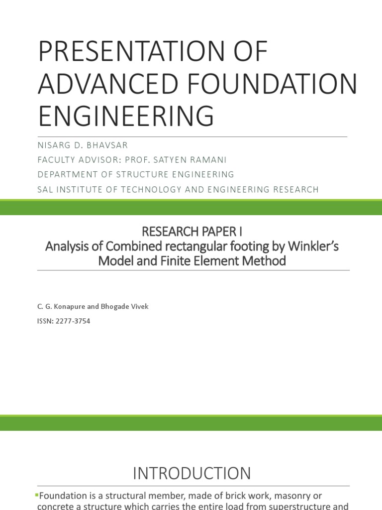 Advanced Foundation Engineering of Combined Footing | PDF | Bending ...