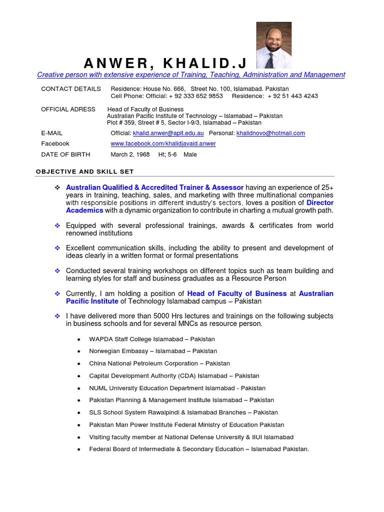 Abstract Khalid Javaid Anwer (Pakistan) | PDF | Islamabad | World Politics