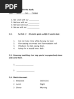 My Family Worksheet for Grade 1 | PDF