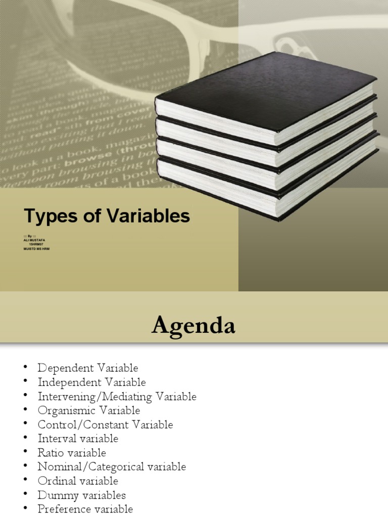  Types Of Variables PDF Dependent And Independent Variables Level 