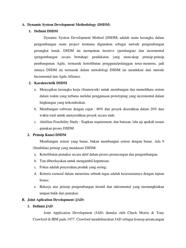 Dynamic System Development Methodology | PDF