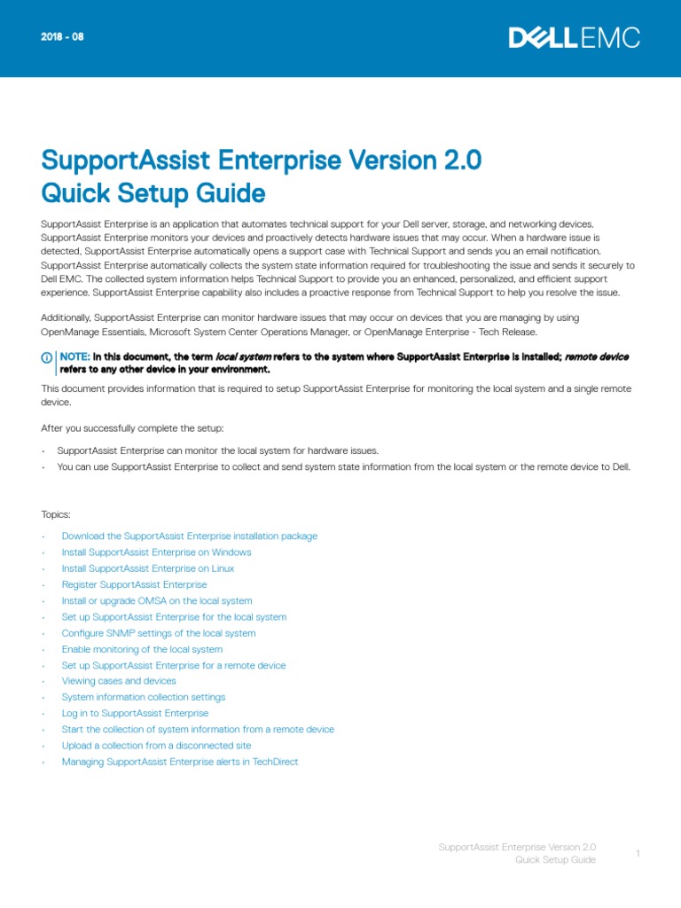 Supportassist Enterprise v20 Setup Guide en Us | PDF | Superuser | Microsoft Windows