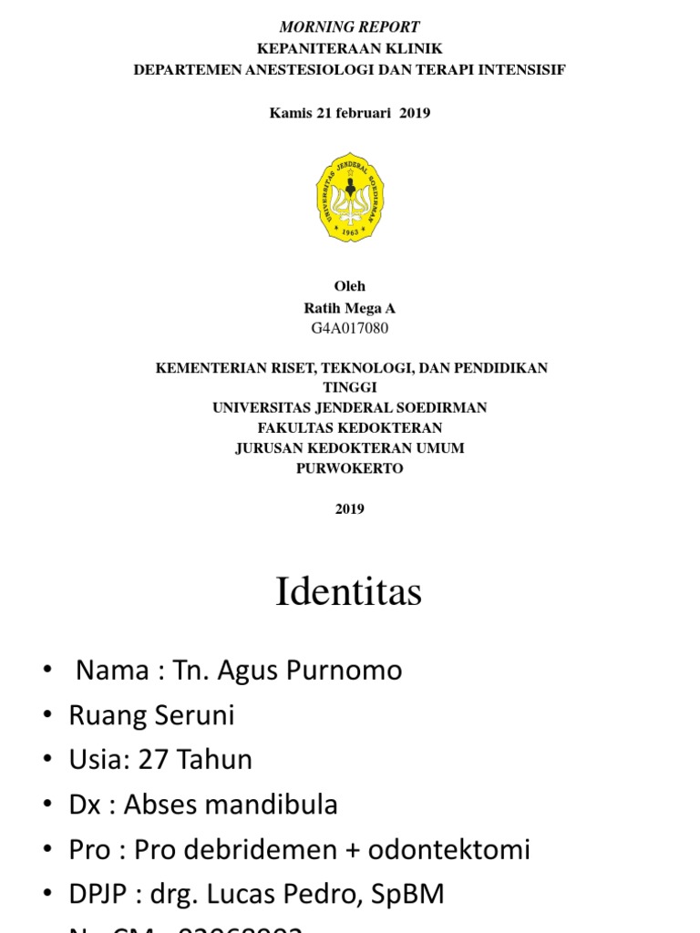 Laporan Kasus Abses Mandibula Pasien 27 Tahun | PDF