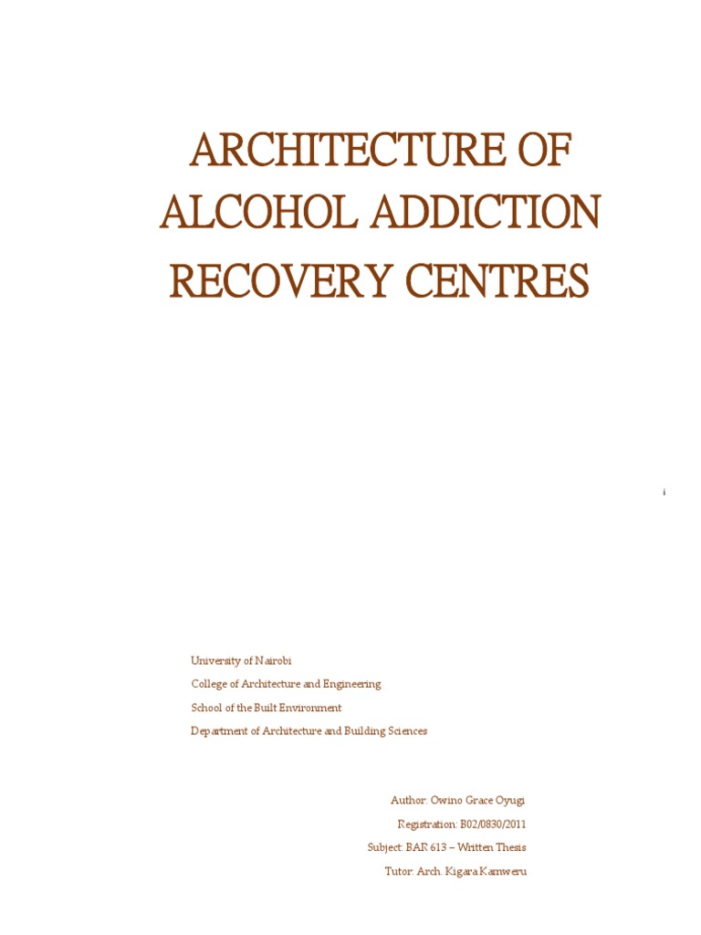 INTRODUCTION - Architecture of Alcohol Addiction Recovery Centres | PDF ...