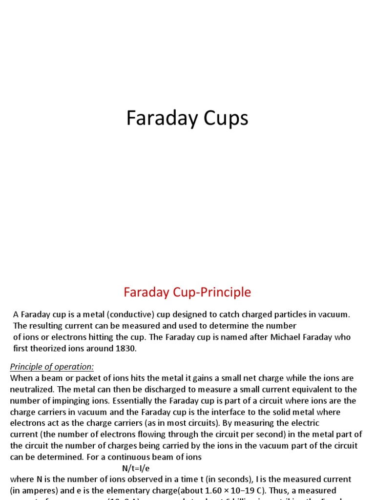 Faraday Cups | PDF | Applied And Interdisciplinary Physics | Physics