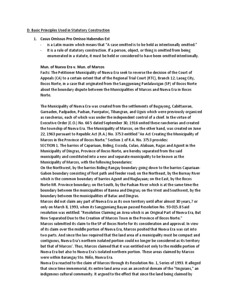 Basic Principles Stat Con | PDF | Statutory Interpretation ...