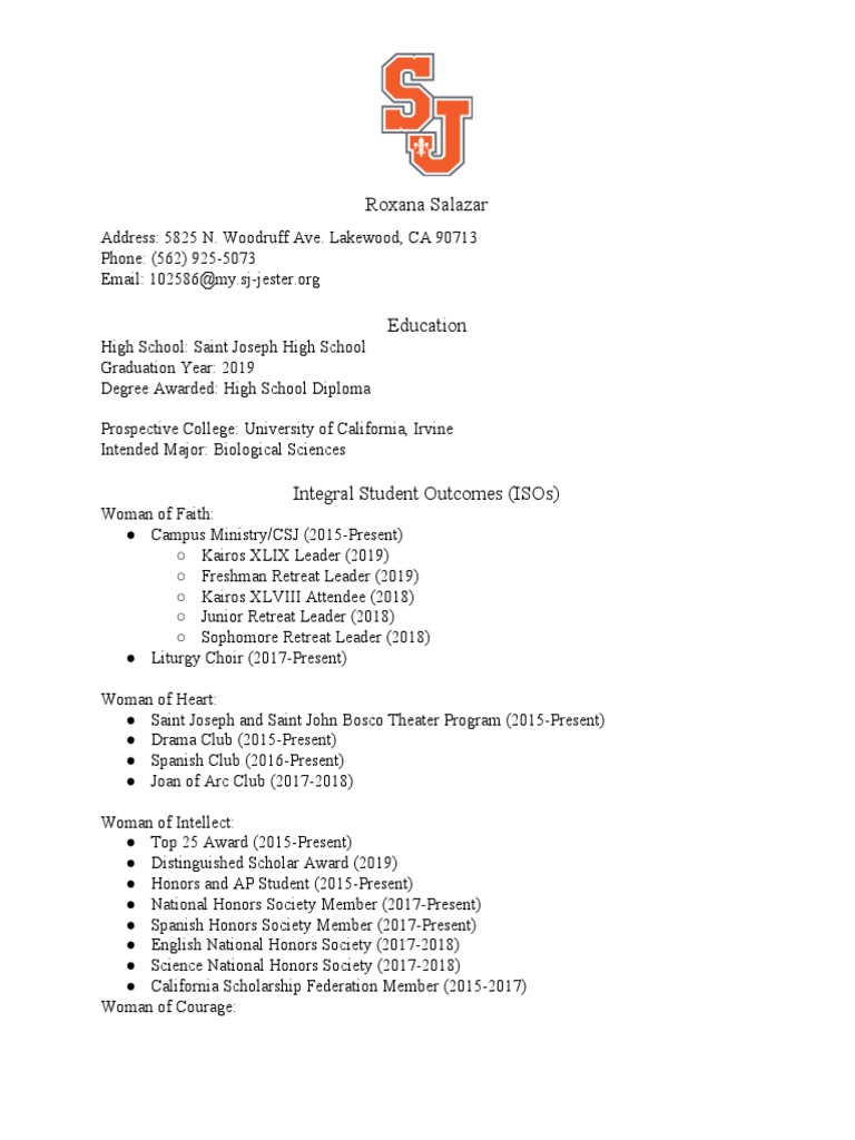 SC Resume Template | PDF