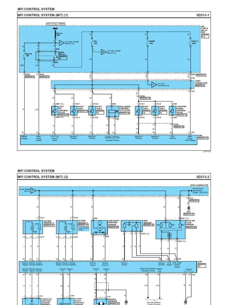 2001 Kia Rio Engine Diagram