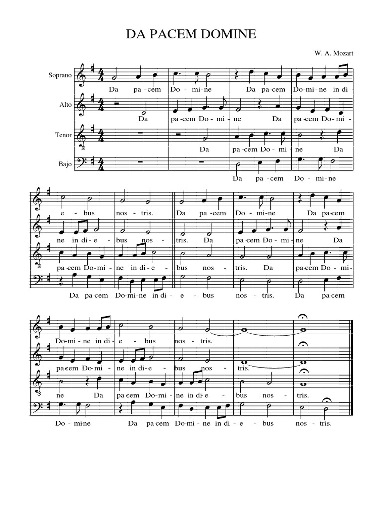 Da Pacem Domine | PDF | Musique vocale | Chant