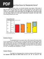 Doors and Windows Standard Sizes | PDF | Window | Door