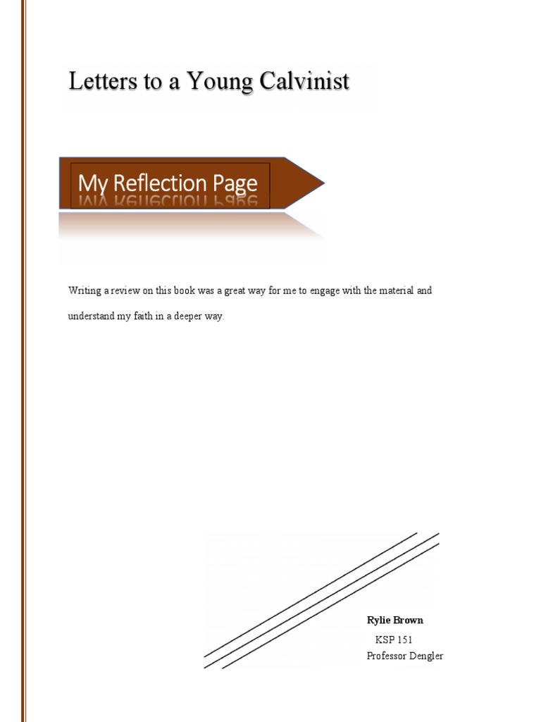Letters To A Young Calvinist - Finished | PDF | Calvinism | Grace In ...