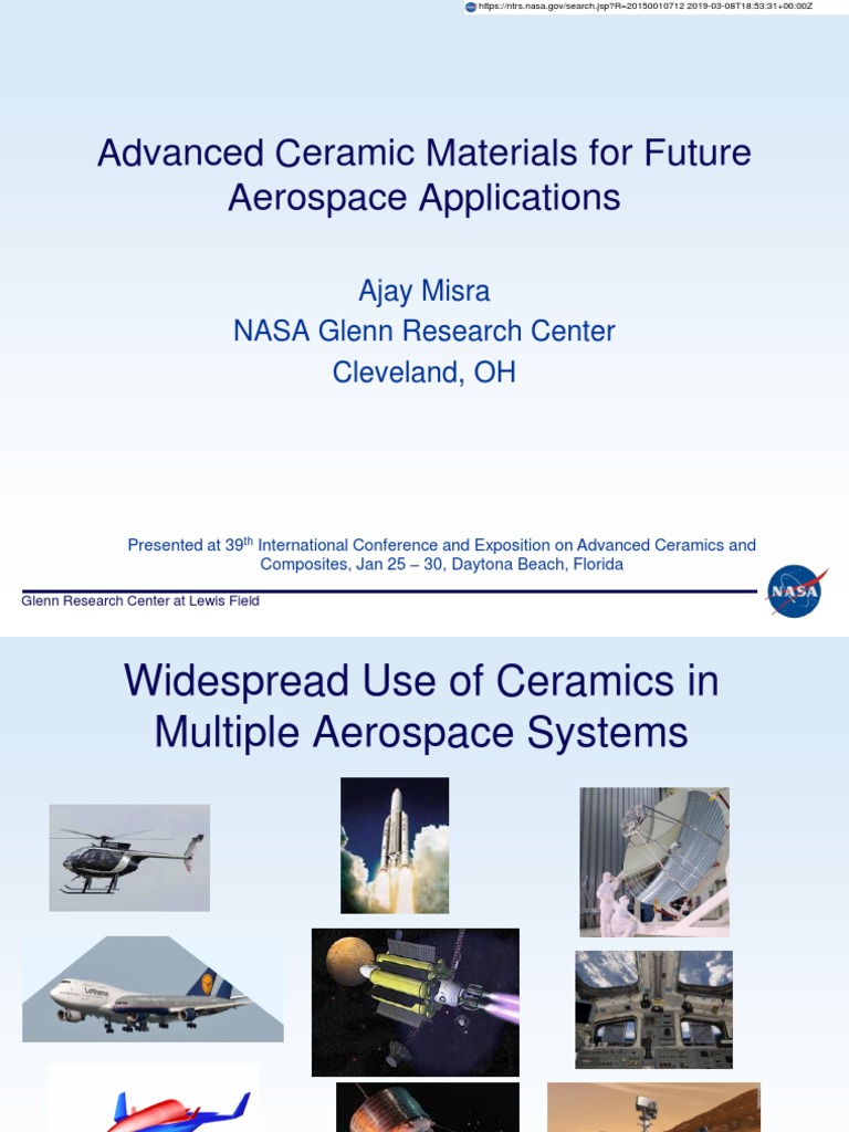 Advanced Ceramic Materials For Future Aerospace Applications | PDF ...