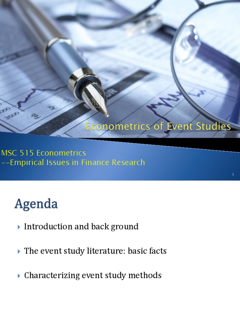 MSC 515 Econometrics of Event Studies PDF | PDF | Statistical ...