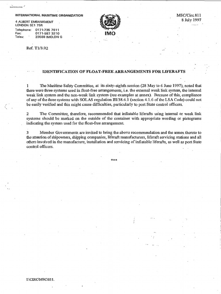 Automatic Hydrostatic Release Mechanism | PDF | Watercraft ...