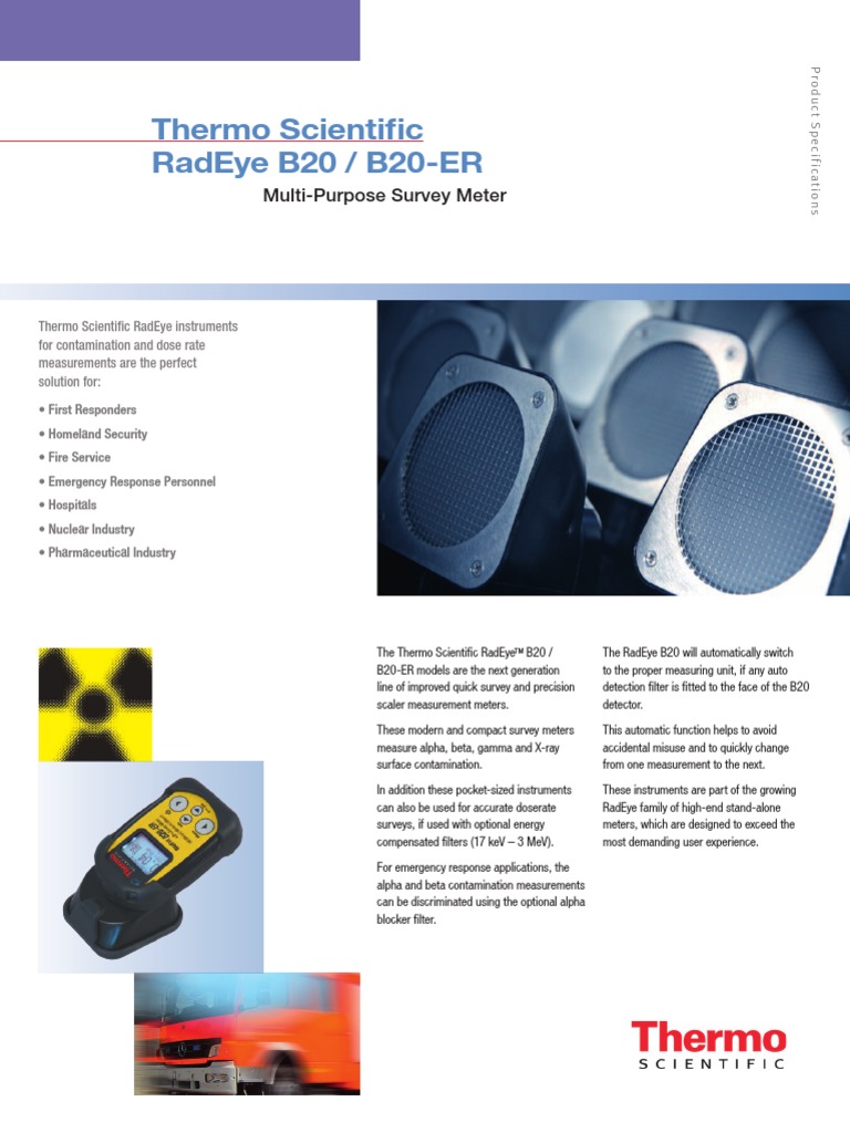 RadEye B20-e-V1 0 A4 | PDF | Radiation | Nature