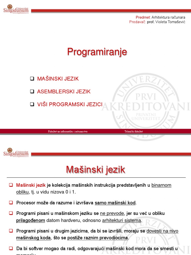 Arhitektura Racunara - Asembler | PDF