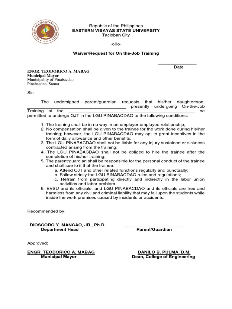 Eastern Visayas State University: Engr. Teodorico A. Mabag Municipal ...