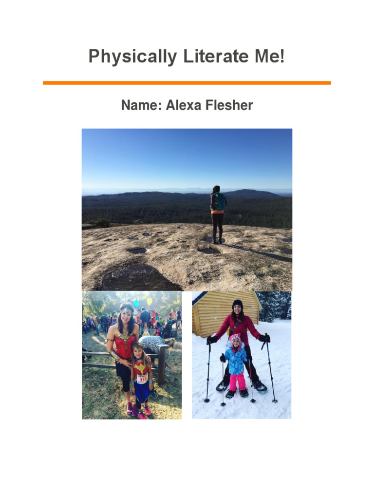 Physically Literate Me Template2017 1 | PDF | Literacy | Teachers