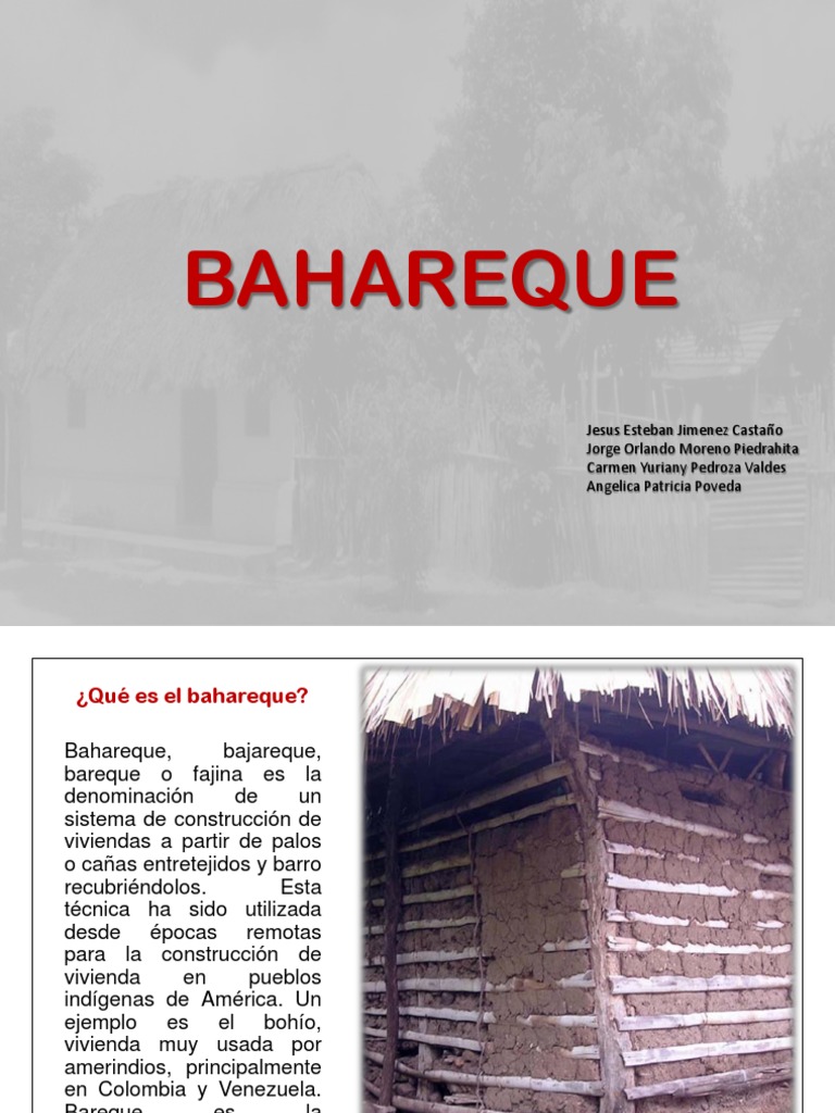 BAHAREQUE | PDF | Ingeniería de Edificación | Materiales de construcción