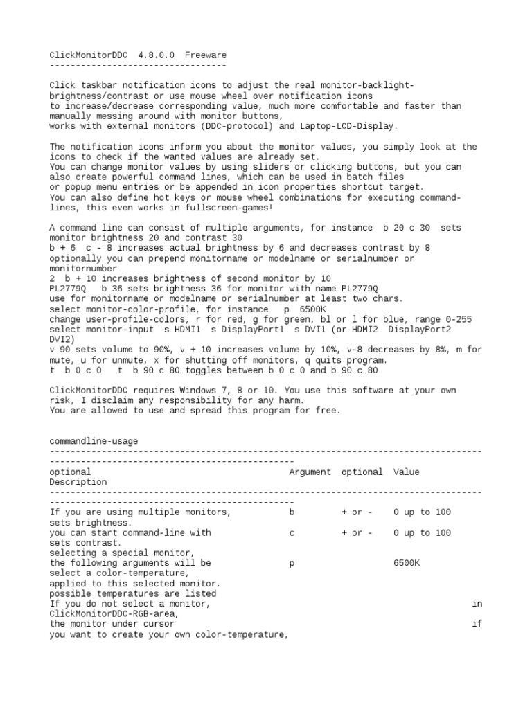 Click Monitor DDC | PDF | Command Line Interface | Icon (Computing)