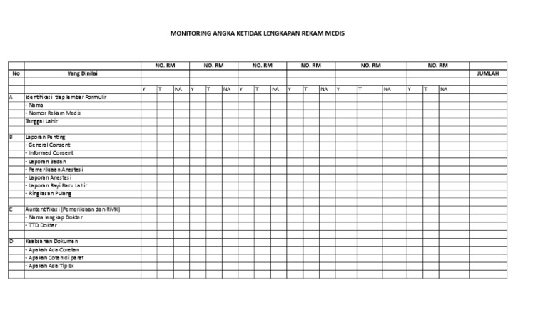 Form Review Rekam Medis | PDF