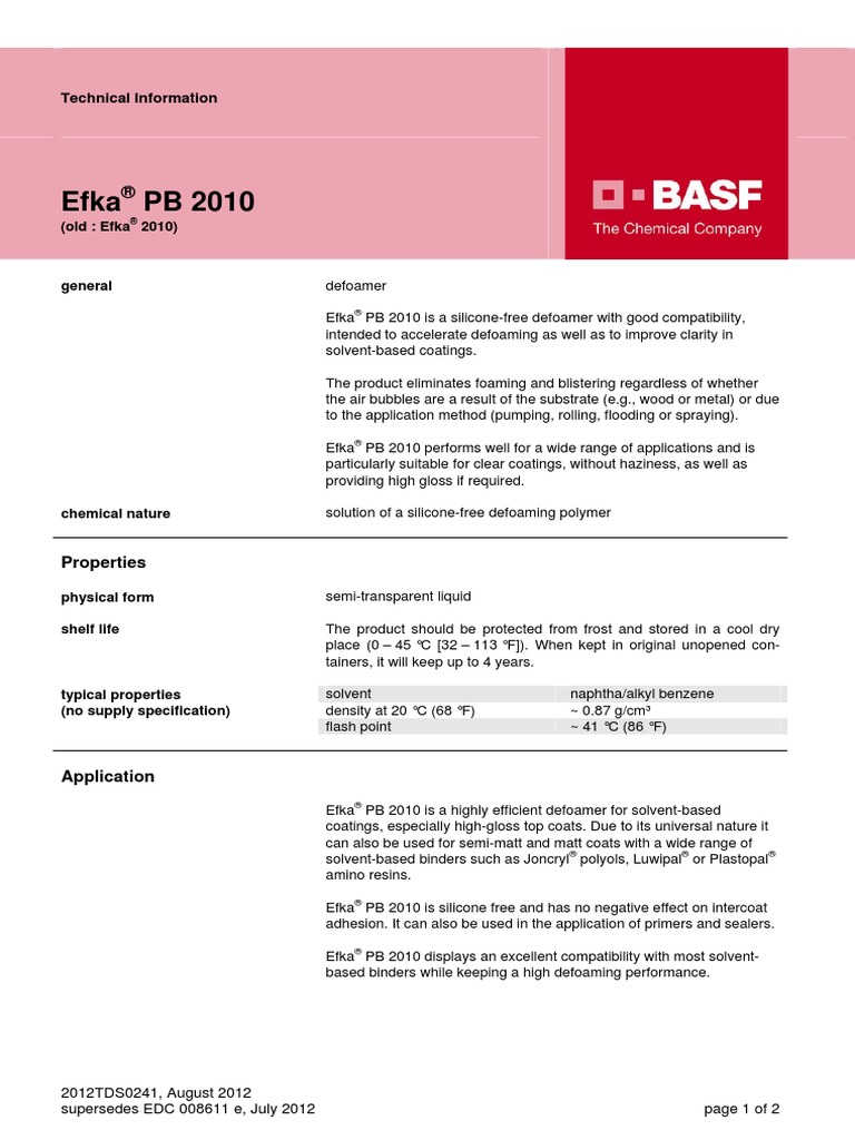 Efka PB 2010 | PDF | Materials | Industrial Processes