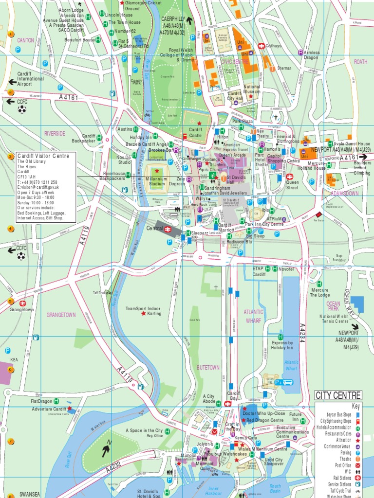 Cardiff City Map | PDF | Wales | Sports