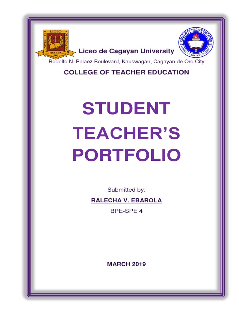 Final Cover Page | PDF | Teacher Education | Teachers