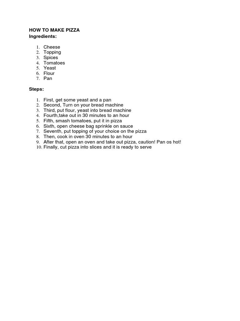 How To Make Pizza | PDF | Pizza | Breads
