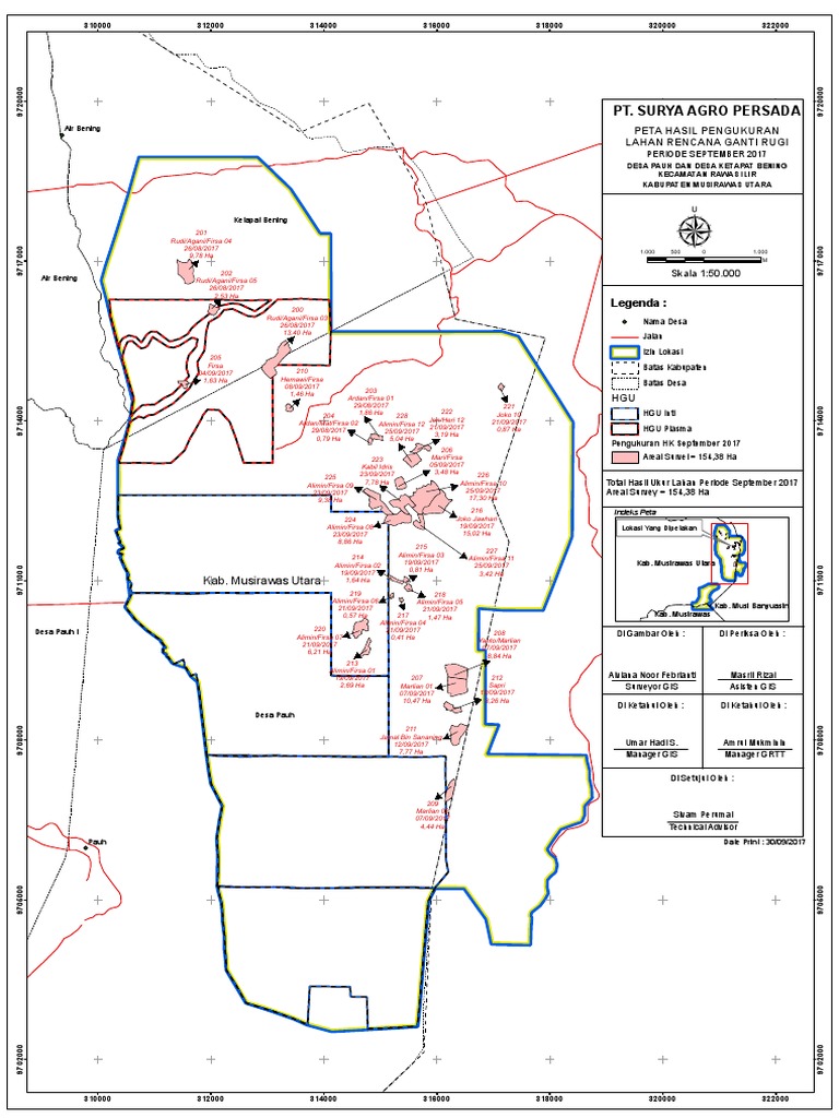 Land Survey Map and Report Detailing Planned Compensation Areas for ...