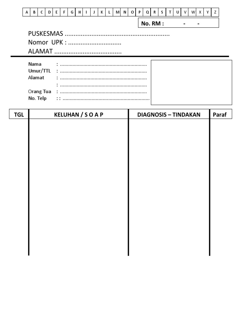 Contoh Rekam Medis Sederhana | PDF