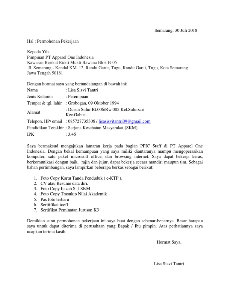 PT Apparel One Indonesia | PDF