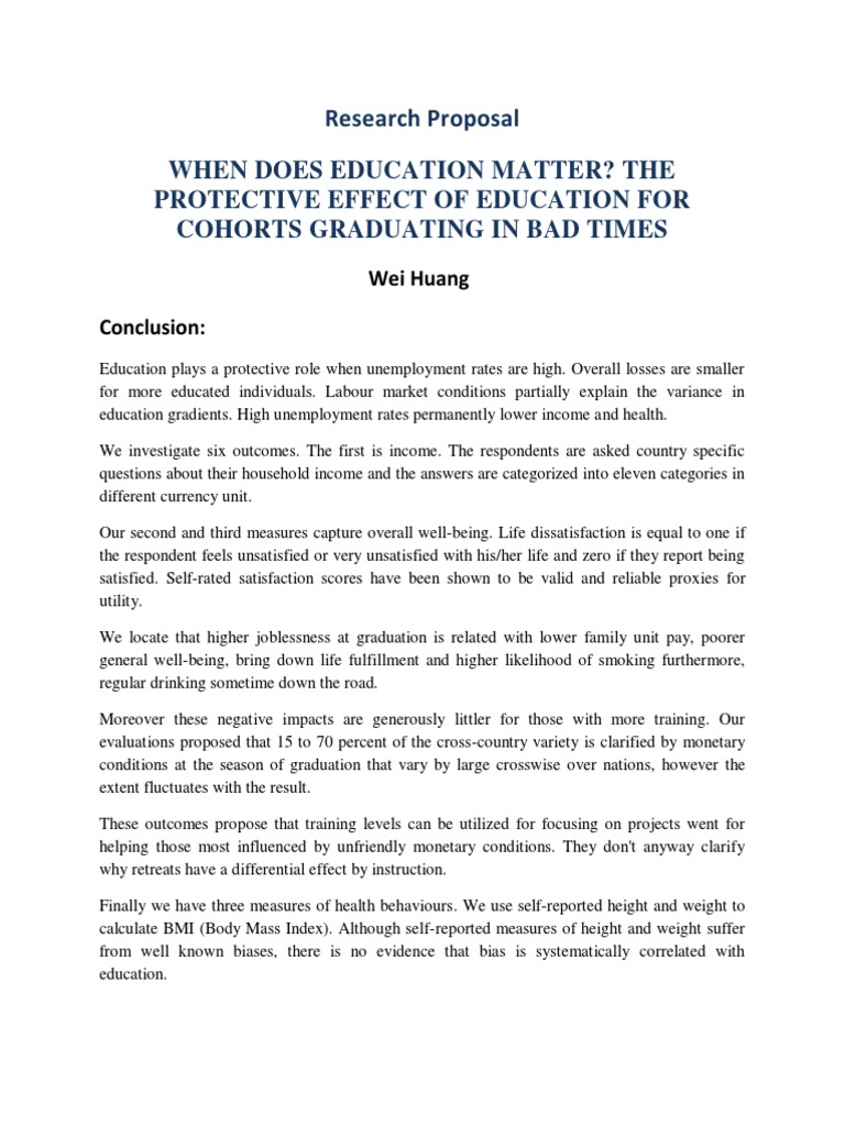 Research Proposal | PDF | Unemployment | Social Science