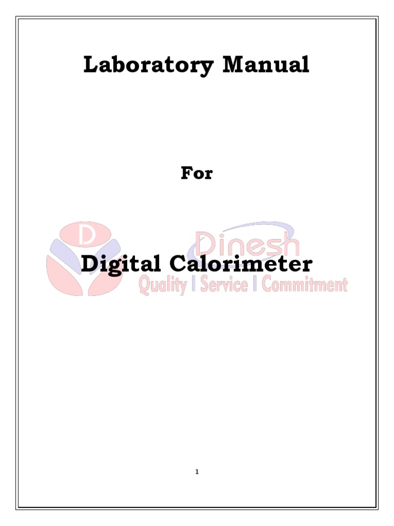 Digital Colorimeter Lab Manual | PDF | Absorbance | Optics