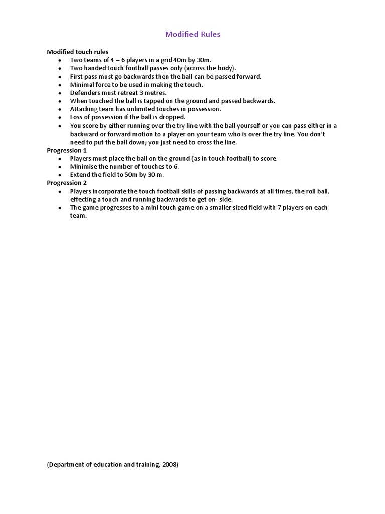 Modified Rules | PDF