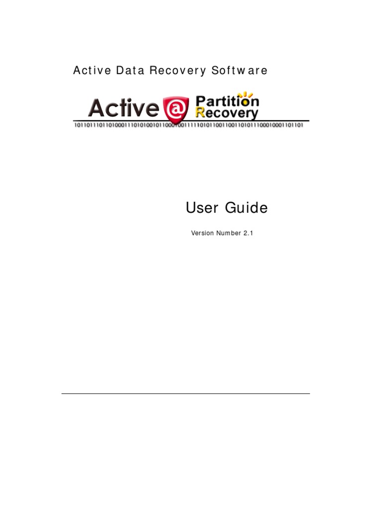 User Guide: Active Data Recovery Software | PDF | Booting | License