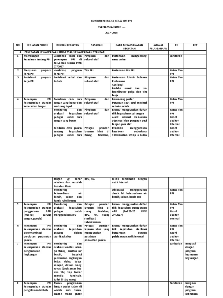 Program Kerja TIM PPI | PDF
