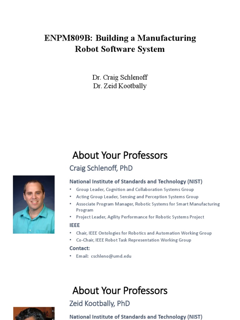 Lecture 1 - Opening Lecture PDF | PDF | Robot | Robotics