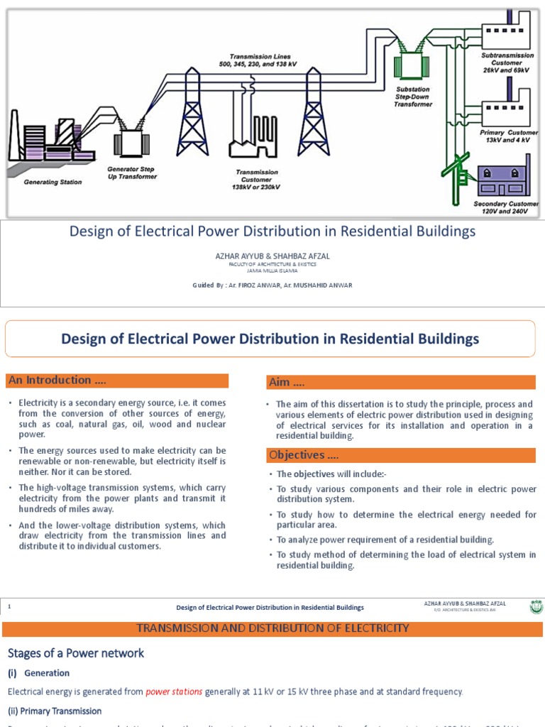 Design of Electrical Power Distribution in Residential Buildings | PDF ...