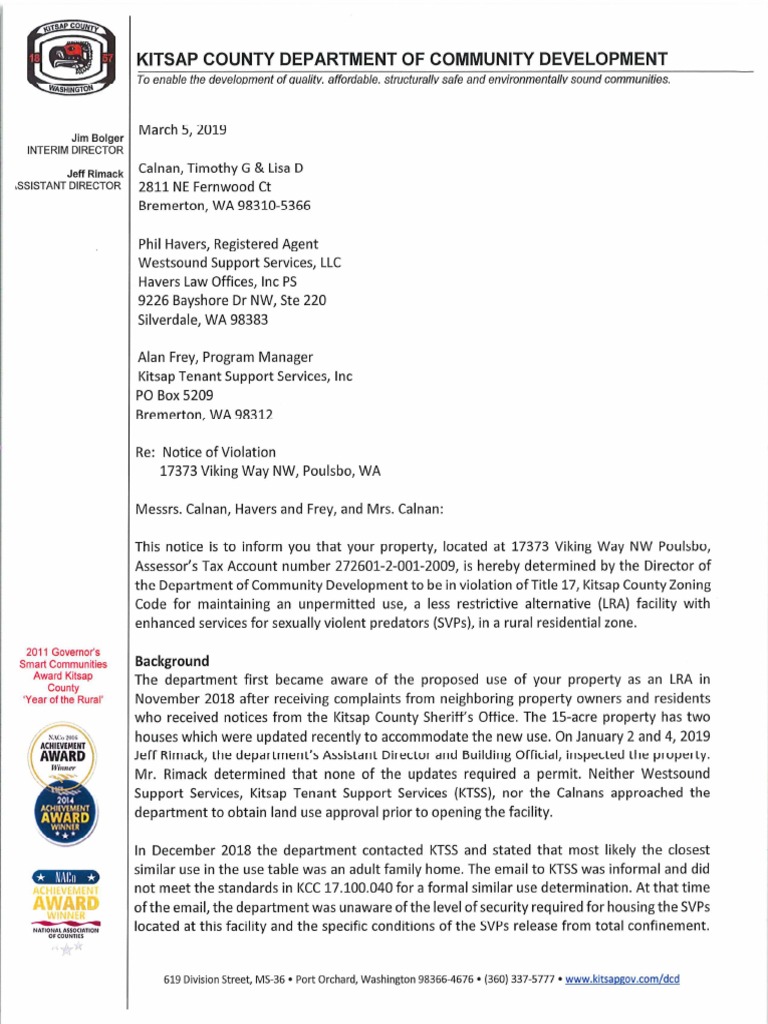 Poulsbo LRA Letter | PDF